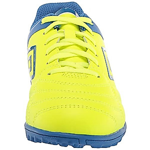 Umbro Boy's Classico XI TF Jr. Soccer Turf Shoe, Yellow/Blue/White, 12 Little Kid