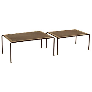 Deco Brothers Expandable Cabinet Shelf Organizer for Kitchen Cabinet and Counter, Bronze