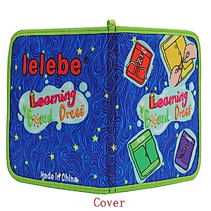 Kghios Montessori Toys Materials for Toddlers BusyBoard,Busy Board Learn to Dress Board Early Learning Basic Life Skills - Zip, Snap, Button, Buckle, Lace & Tie Educational Tools Preschool Learning