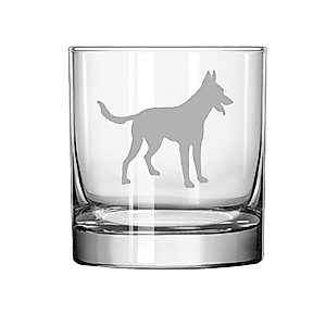 11 oz Rocks Whiskey Highball Glass Belgian Malinois