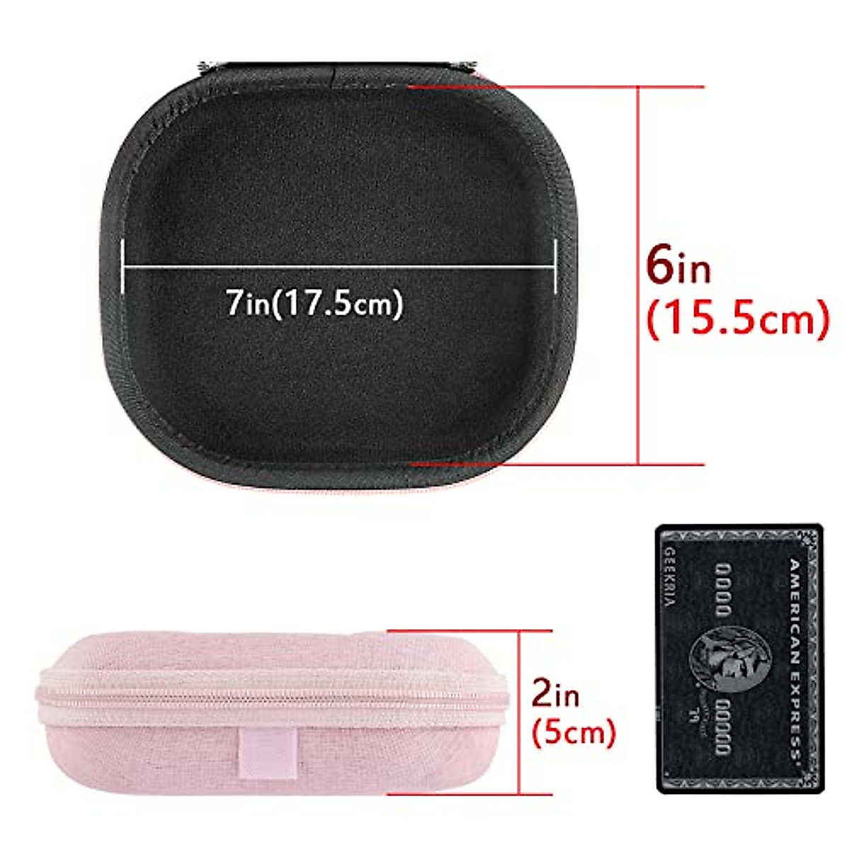 Geekria NOVA Headphones Case Compatible with JBL Tune 510BT, Tune 560BT, Tune 660 BTNC, Live 460NC, Live 400BT, E45BT Case, Replacement Hard Shell Travel Bag with Cable Storage (Pink)