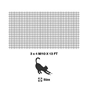 Cat Balcony Net Cat Netting Balcony Rail Net Cat PET Balcony Anti Fall Netting Cat Fence Nets Transparent Nylon Pet Mesh Fence Anti Fall Netting for Balcony Window Stairs (10 * 13ft, Black)