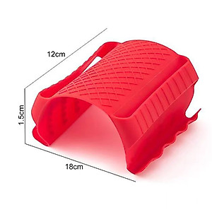 Silicone Assist Hot Handle Holder, Anti-scalding Clip, Oven Gloves Cooking Pinch Mitts, Pot Sleeve Heat Resistant Kitchen Potholders, Hands Guard Kitchen Gadget for Cooking, Picnic Black