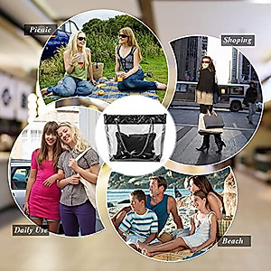 Candy Color 2 in 1 Chain Strap Clear Handbags Transparent Tote Purses for Women