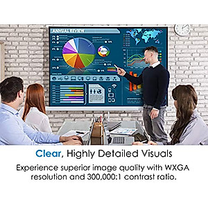 Optoma ZW403 WXGA Professional Laser Projector | DuraCore Laser Light Source Up To 30,000 Hours | Crestron Compatible | 4K HDR Input | High Bright 4500 lumens | 2 Year Warranty, White