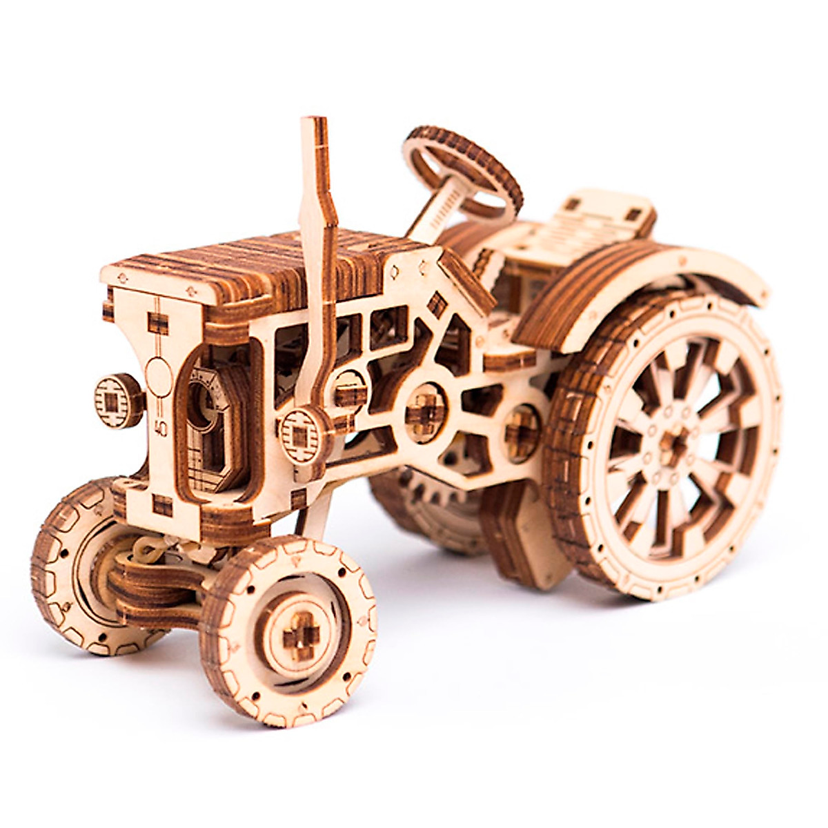 WOODEN.CITY 3D Wooden Tractor Puzzle - Model Tractor Kits Wooden 3D Puzzles for Adults - Tractor Wooden Craft Model Building Kits for Adults - 3D Wooden Model Kit for Adult to Build Tractor 164 Parts