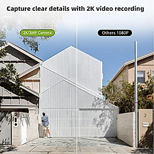 TIEJUS 2K Cameras for Home Security 2 Pack, Wireless Security Camera Outdoor with Motion Detection, 2 Way Talk, Color Night Vision, Siren Indoor Camera, IP66 Weatherproof Surveillance Camera, Cloud/SD