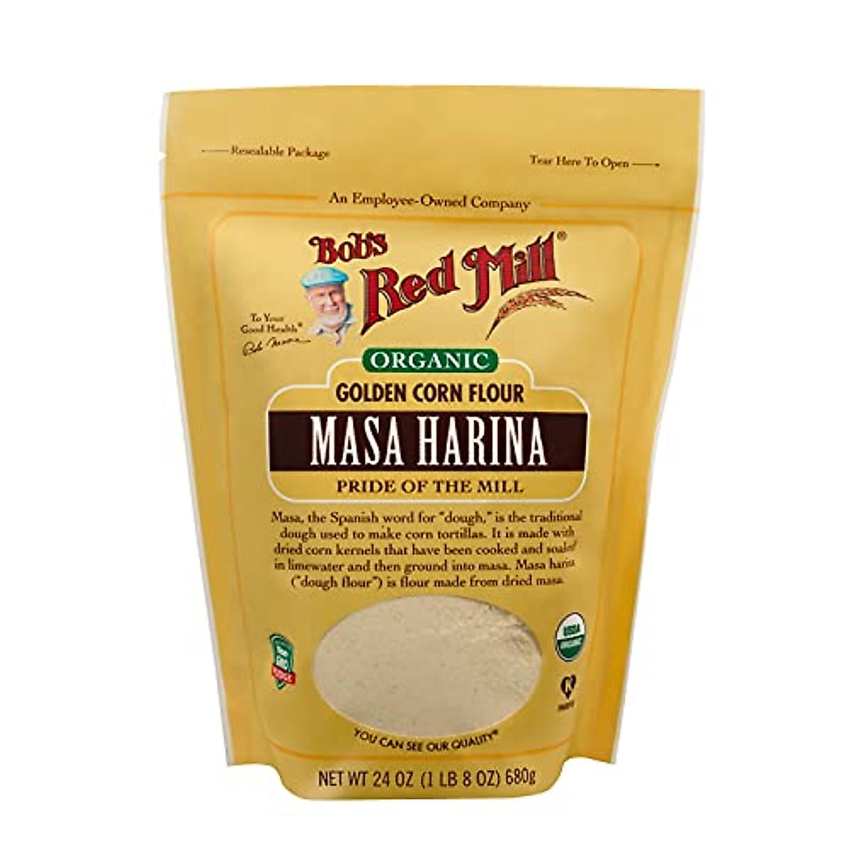 Bob's Red Mill Organic Masa Harina Corn Flour, 24-ounce (Pack of 4)
