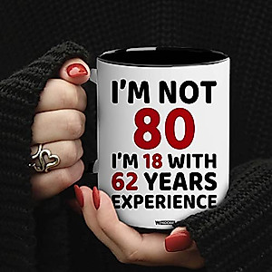 WHIDOBE 80th Birthday Gifts for Women, Men, Dad, Mom - 1943 Birthday Gifts for Women, 80 Years Old Birthday Gifts Coffee Mug for Wife, Friend, Sister, Her, Brother, Colleague, Coworker, Christmas