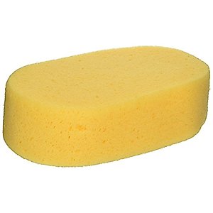 Sax Synthetic Polyurethane All-Purpose Oval Sponge, Yellow, 6" H x 4" W x 2" Thick
