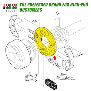 10L0L Golf Cart Brake Assembly for 1995-Up Club Car DS and Precedent, Tempo 2018-up Golf Cart, Driver & Passenger Side Rear Brake Cluster Club Car Brake Kit 101823301 103380202