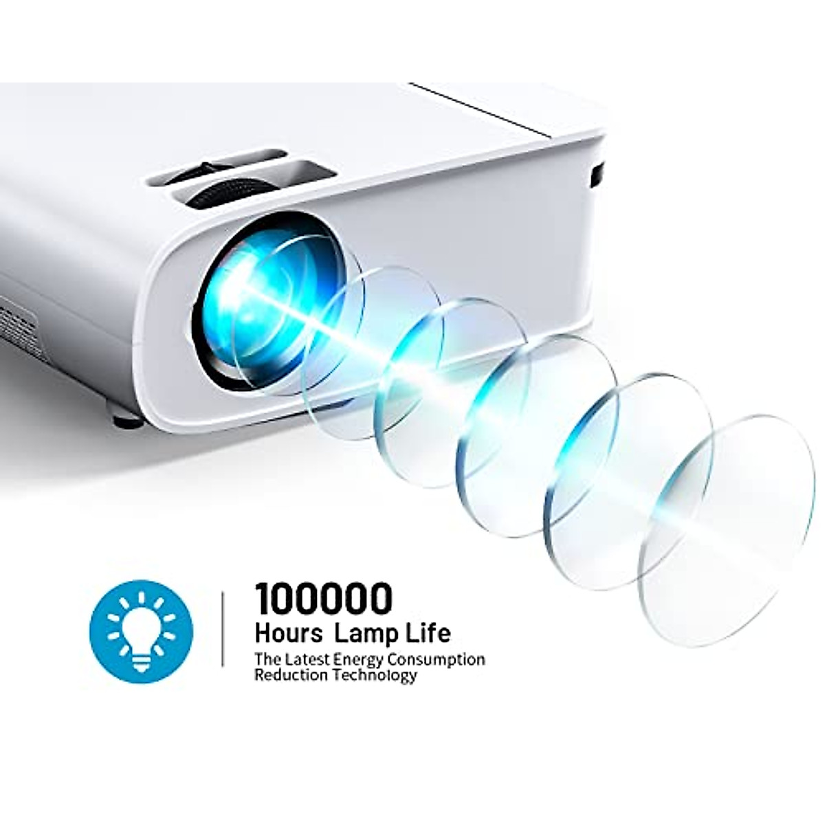 Projector for iPhone, ARTSEA 15000L 4K HD Projector Native 1080P 5G WiFi 2023 Upgrade Indoor Outdoor Video Projector with 100Inch Projection Screen, Movie Home Projector for TV Stick/PS4/Android/iOS