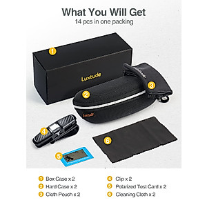 Luxtude Fit Over Glasses Sunglasses for Men & Women,Polarized Wrap Around Sunglasses,Mens Sunglasses Polarized UV Protection for Driving Fishing Cycling and Rumning 100% uv, Day & Night