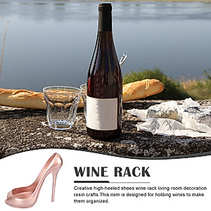 Work Desk Decor Wine Bottle Holder Decorative Wine Rack High Heel Rack Living Room Bottle Holder Bottle Rack Desktop Resin Craft Home Decoration Ornaments Stiletto Wine Holder Resin Crafts
