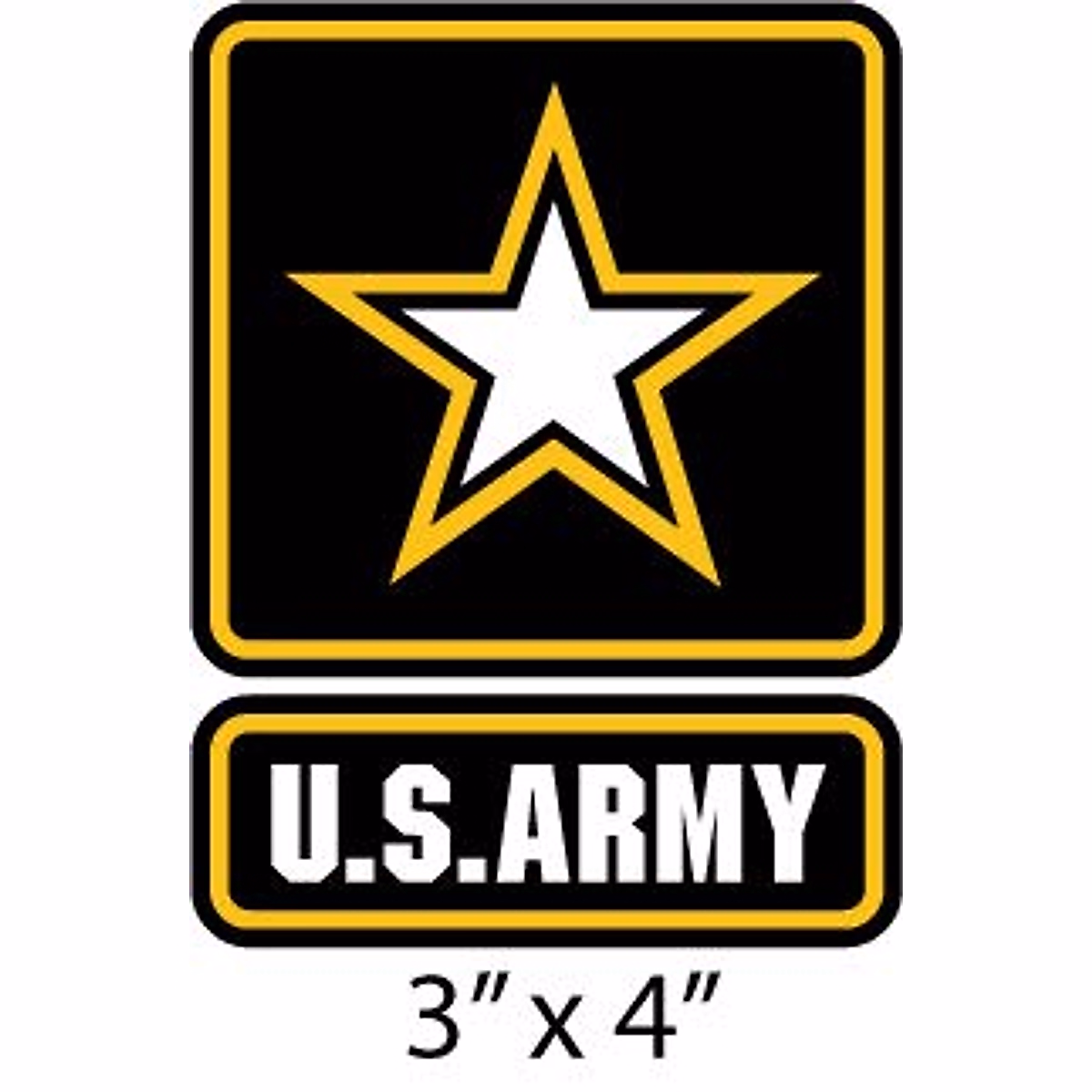 US Army Decal Sticker - 3" x 4" - Automotive Quality Printed Vinyl