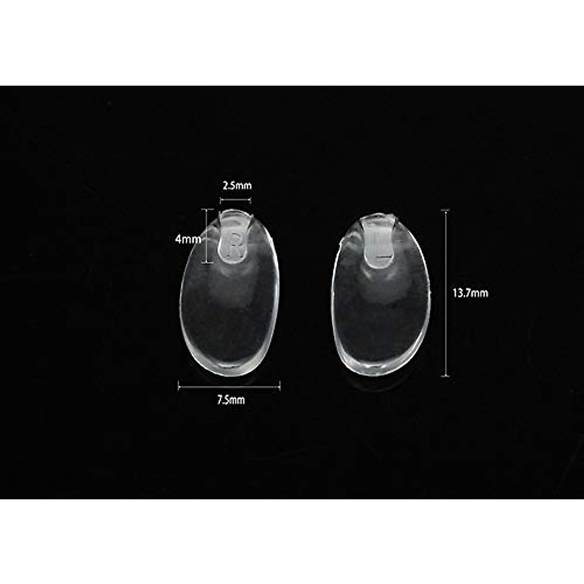 BEHLINE Eyeglass Nose Pads Replacement for Silhouette Frameless Glasses Eye Glasses and Eyewear Frames,Soft Silicone Plug in Eye Glasses Parts Push in Nose Piece,Clear Repair Kit