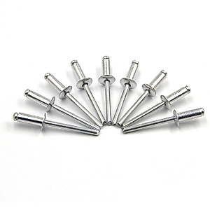 ISPINNER 150pcs 7 Sizes Aluminum Blind Rivets, Pop Rivets Assortment Kit 3/32" 1/8" 5/32" (Silver)