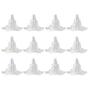 æ— 36Pcs Plastic Flower Pot Hole Mesh Pad, 2/3/4 inch Cone Shaped Plant Pot Bottom Grid Mat Plant Drainage Hole Screens for Prevent Soil Loss