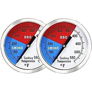 MEASUREMAN 3 Inch Barbecue Thermometer, BBQ Smoker, Grill Thermometer
