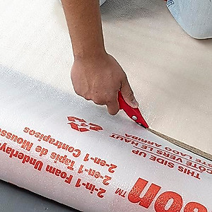ROBERTS 70-025 Qep 70-029 Unison Underlayment, 48 in W X 25 Ft L, Polyethylene, 100 Sq Roll