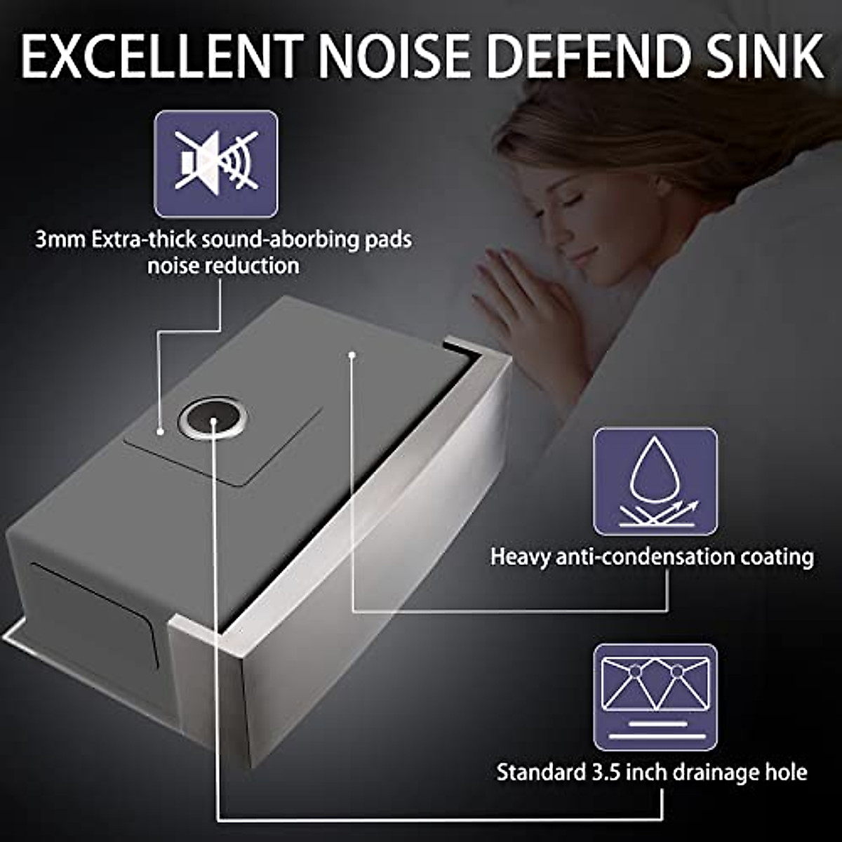 33 Inch Farmhouse Sink - Loftus Apron Front Kitchen Sink 16 Gauge Stainless Steel Workstation Ledge Deep Single Bowl Farm Sink with Accessories