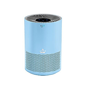 BISSELL MYair Blue Air Purifier with High Efficiency and Carbon Filter for Small Room and Home, Quiet Air Cleaner for Allergens, Pets, Dust, Dander, Pollen, Smoke, Hair, Odors, Timer, 2780B