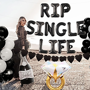 LaVenty Rip Single Life Bachelorette Party Decoration Gothic Bachelorette Party Decorations Bachelorette Engagement Wedding Party