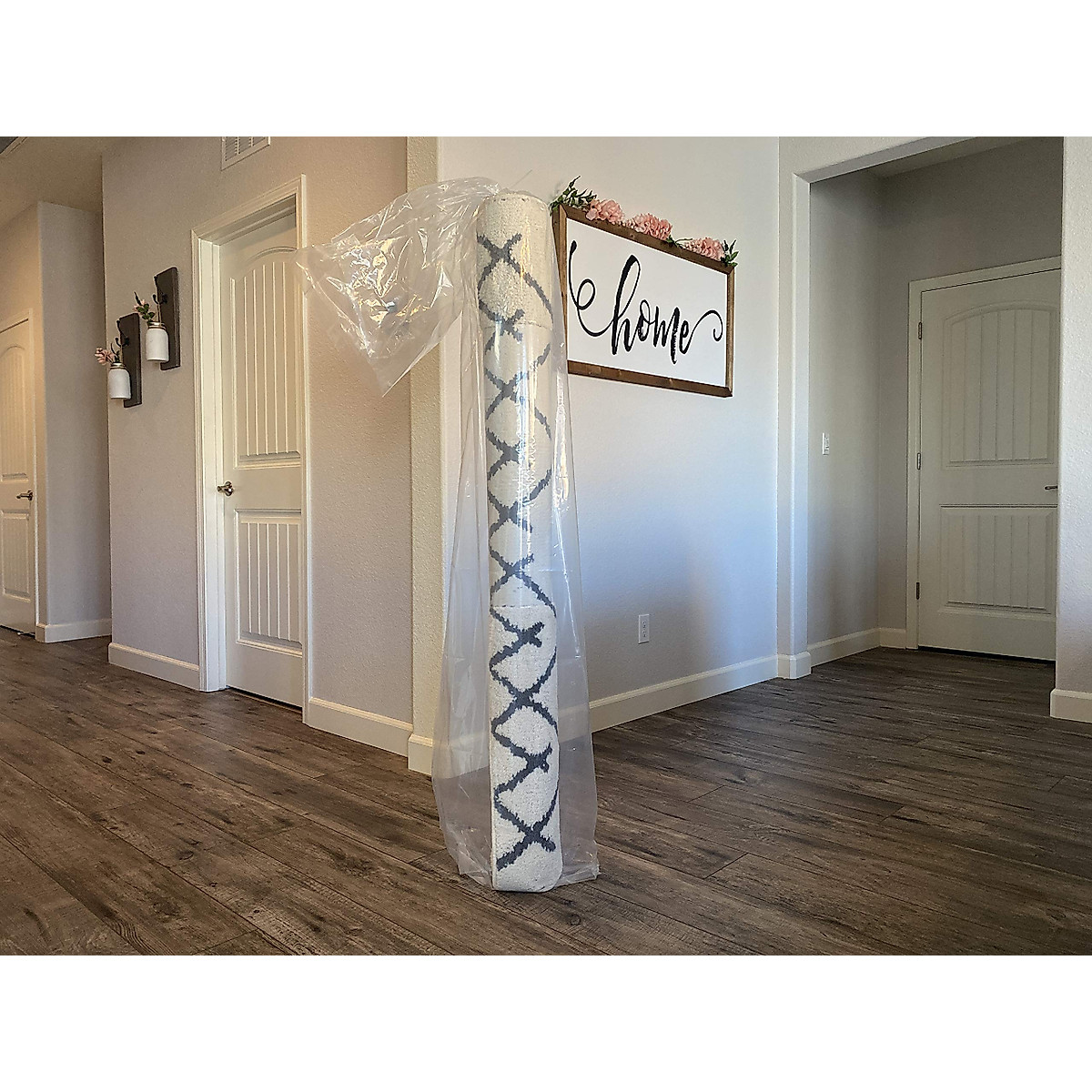Rug Storage Bag and Zip Tie - WITH Vent Holes - Heavy Duty - Giant Size Fits Rugs up to 9'x12' - Protects Rolled Rugs for Moving or Storage