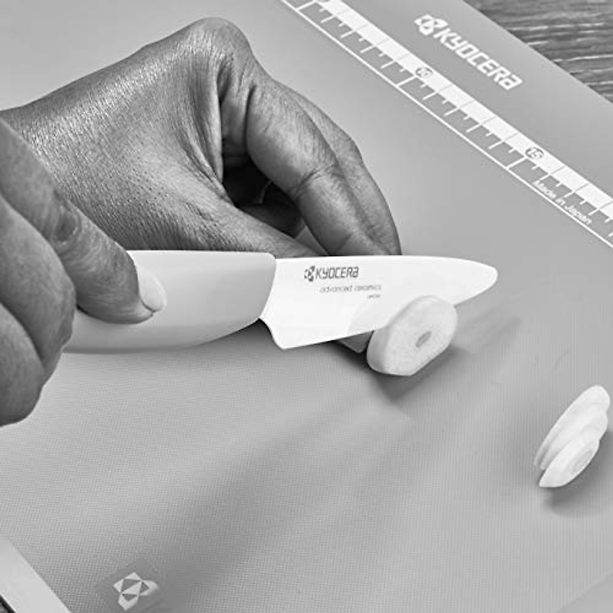 Kyocera Advanced Ceramic 3-inch Paring Knife with Vertical Double Edge Peeler, Green