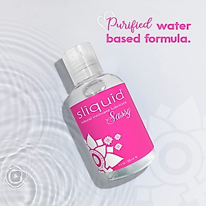 Sliquid Sassy Water-Based Lube - Thick, Long-Lasting Gel, Natural Lube for Women/Men/Couples, Unscented, 4.2 Fl Oz