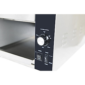 EASYROSE Commercial Conveyor Toaster 450 Slices/Hour Commercial Toaster Oven, 10" Wideness Conveyer Belt Heavy Duty Toasters for Restaurant Hotel Bun Bagel Bread, 120V,1800W, ETL