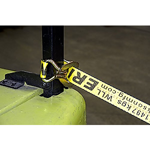 Erickson 58629 Yellow 2" x 20' Ratchet Strap with Floating D-Ring