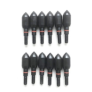 SOPOGER 12pcs Archery Bullet Points 100/125 Grain Field Points Arrow Screw-in Field Tips for Recurve Compound Bow Crossbow Hunting Shooting Practice (125 Grain)