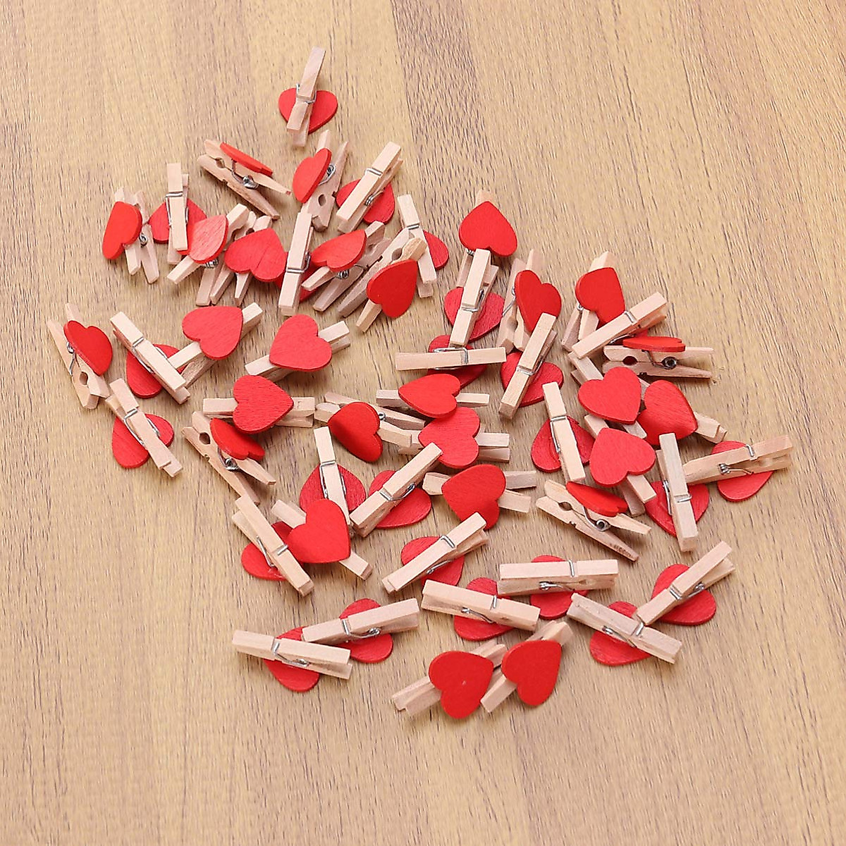 50pcs Love Photo Clip Photo Mini Clip Love Clip Photo Wood Clip Photo Clip Love