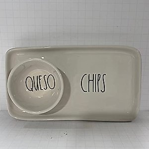 Rae Dunn Queso Chips Tray - Ceramic