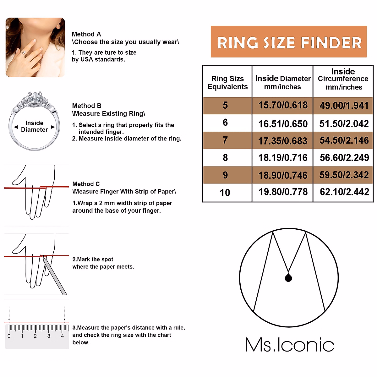 Moissanite Rings for Women 2 Carat Round Cut Sterling Silver Rings D Color VVSI Lab Created Diamond Wedding Rings for Women