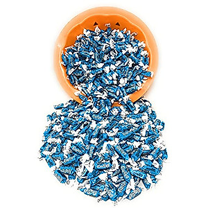 Bulk Blue Raspberry Flavor Tootsie Roll Frooties Chewy American Taffies Candy Individually Wrapped In Resealable Assortit Bag 5 Lb 735+pcs (80-Oz) - Made In USA