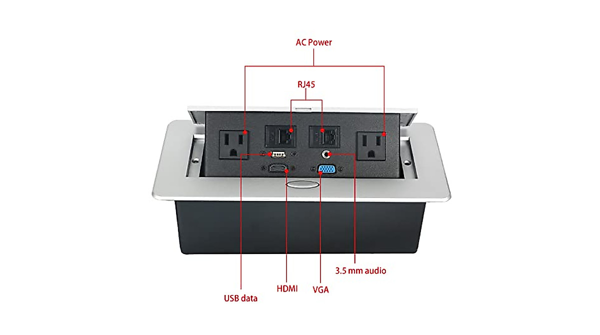 Premium Table Pop-Up Outlet for Office & Hotel Use