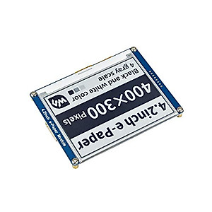 Waveshare 4.2inch E-Ink Display Module Compatible with Raspberry Pi 5/4B/3B/Zero/Zero W/Zero 2W/Pico/Pico W/Pico WH, 400x300 Resolution SPI Interface