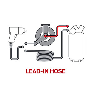 TEKTON 3/8 Inch I.D. x 6 Foot Hybrid Lead-In Air Hose (300 PSI) | 46133