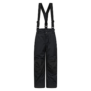 Mountain Warehouse Raptor Kids Snow Pants -Boys & Girls Winter Skiing Black 5-6 Years