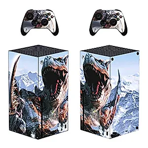 FELIPE SEIJI KUBA Protective Vinyl Skin Decal Cover for Xbox Series X Console Wrap Sticker Skins with Two Free Wireless Controller Decals Ice Born