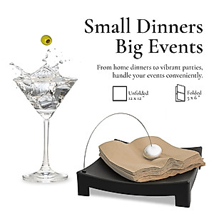 (1500-Pack) Brown Napkins - Bulk Unbleached, Natural & Rustic Kraft Paper Napkins - Eco-Conscious Disposable Kitchen Tissue Supplies for Home, Parties, Restaurant, BBQ - 12x12” Unfolded