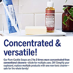 Dr. Bronner’s - Pure-Castile Liquid Soap (Eucalyptus, 8 ounce) - Made with Organic Oils, 18-in-1 Uses: Face, Body, Hair, Laundry, Pets and Dishes, Concentrated, Vegan, Non-GMO
