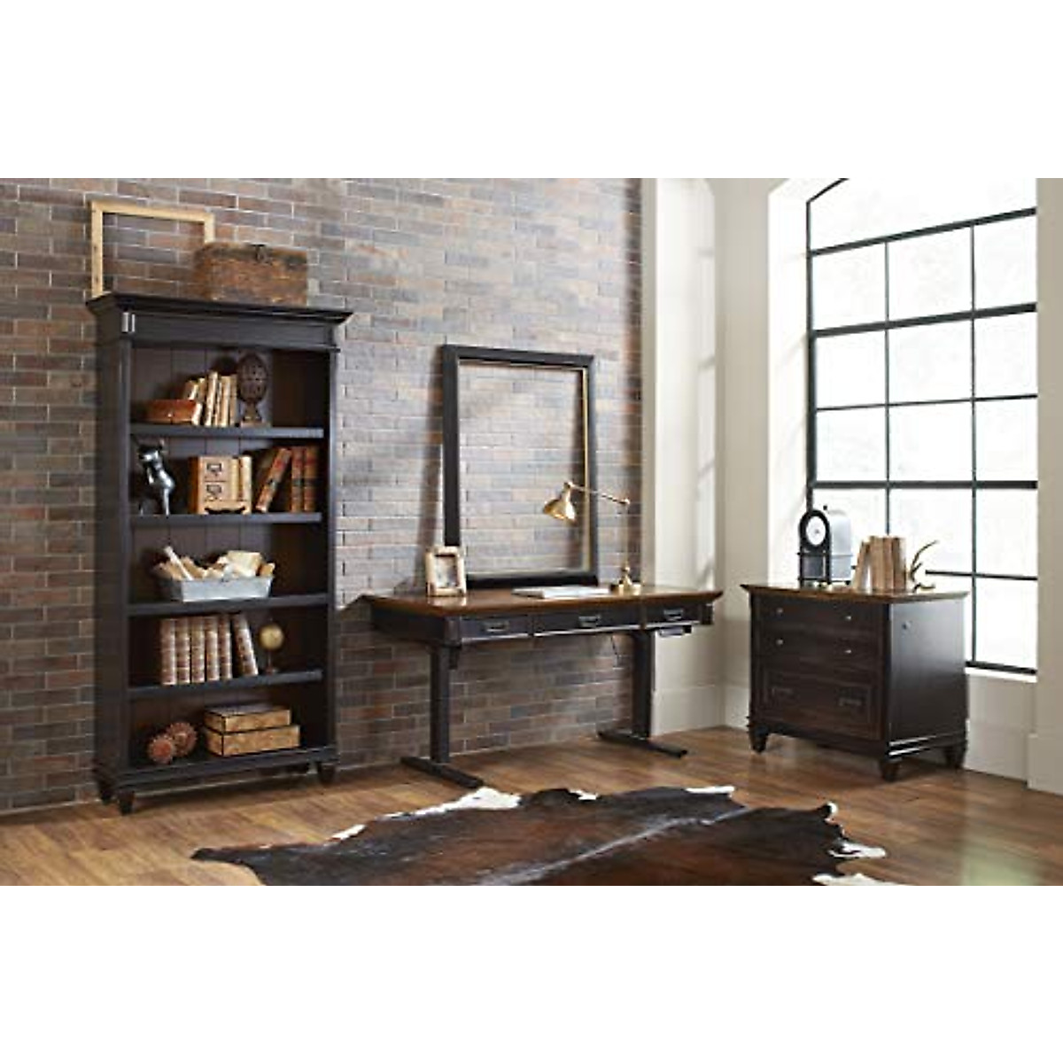 Martin Furniture Hartford Open Wood Bookcase, Storage Cabinet, Office Shelves, Brown (IMHF4078)