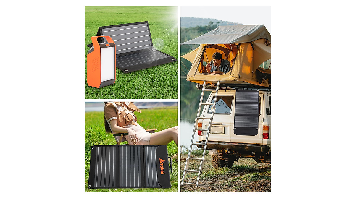 Takki 30W Foldable Solar Panel for Outdoor Adventures