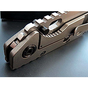 Eafengrow EF225 Pocket Knife Hunting Knives D2 Blade Titanium Handle with Clip EDC Tools Working Camping Knife(gray)