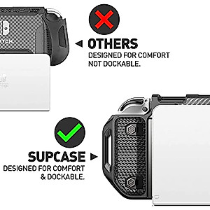 SUPCASE Unicorn Beetle Pro Series Case for Nintendo Switch OLED Model (2021), Dockable Rugged Protective Case Compatible with Nintendo Switch Console (Guldan)