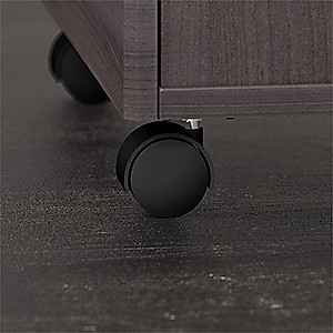 Studio C 72W x 36D U Shaped Desk with Hutch, Bookcase and File Cabinets in Storm Gray