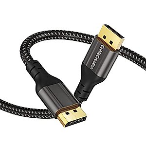 CableCreation 8K DisplayPort Cable 1.4, 6FT DP Cable,8K@60Hz, 4K@144Hz, 1080P@240Hz HBR3 Support 32.4Gbps, HDCP 2.2, HDR10 FreeSync G-Sync for PC, Laptop to TV, Gaming Monitor and Graphics